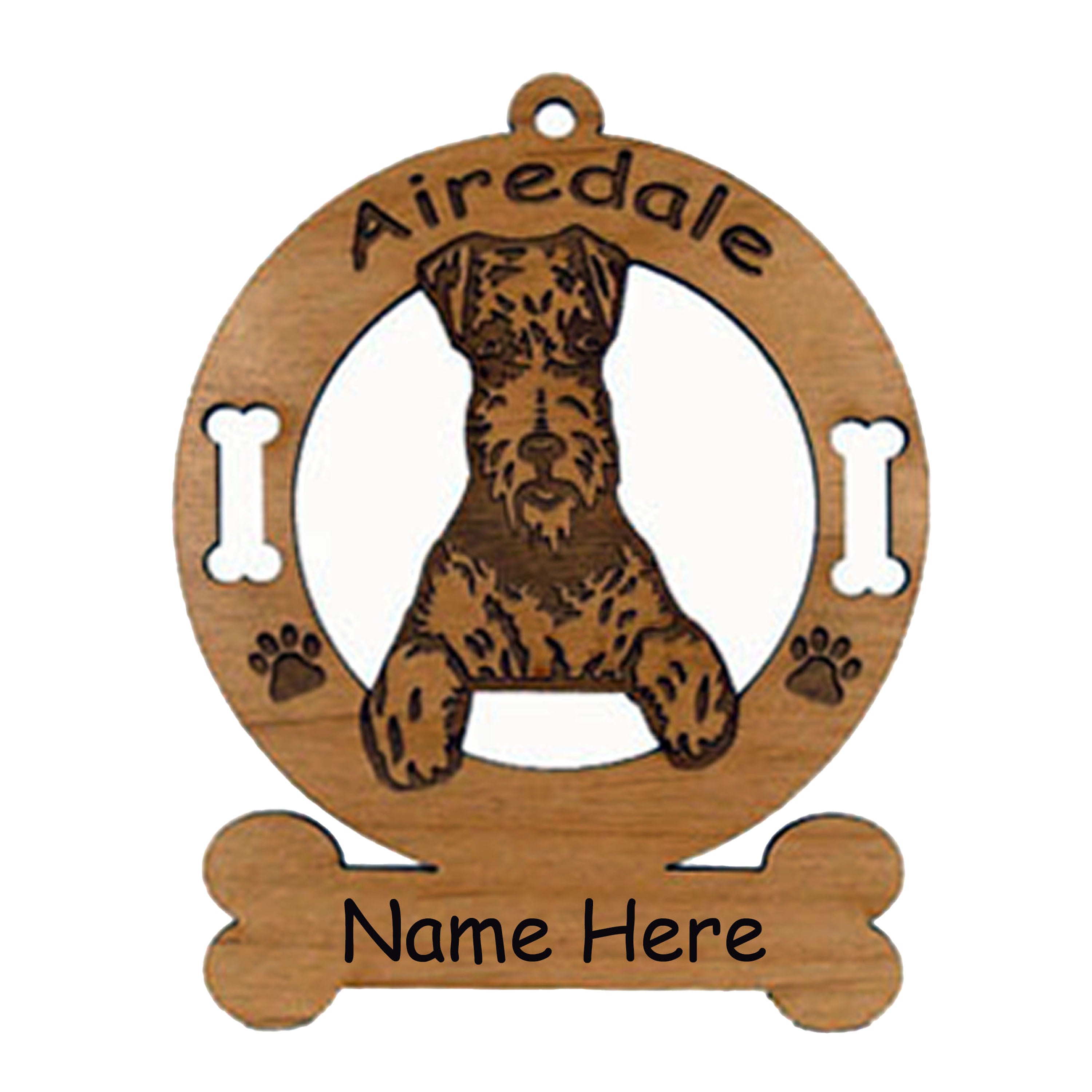 Dog Ornament with Breed Name – Gulf Coast Laser Graphics